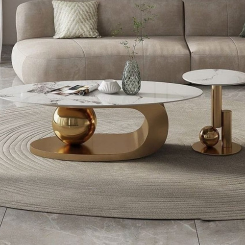 Saturn Coffee Table with it's matching Side Table (Available in Gold ...